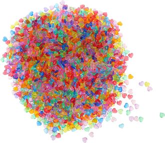 Valiclud GLEAVI 10mm Halbtransparente Acryl Herzen Vasenf&uuml;ller 500g Bunte Herzornamente f&uuml;r Valentinstag Tischdekoration Selbstgemacht Schmuck und Hochzeitsdek
