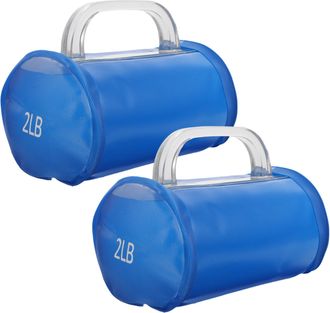 Pretyzoom 2 Stück Verstellbare Wasserhanteln Kurzhanteln mit Pvc beschichtung Leicht Tragbar für Fitness Zuhause Reisen Outdoor Sicher Bodenschutz