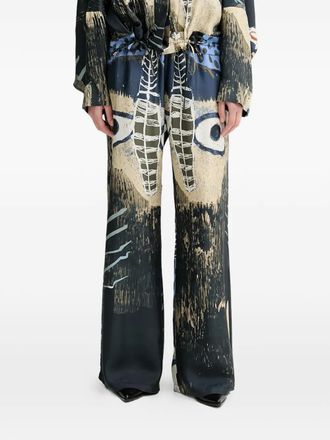 Munthe Arum print wide-leg trousers - Schwarz