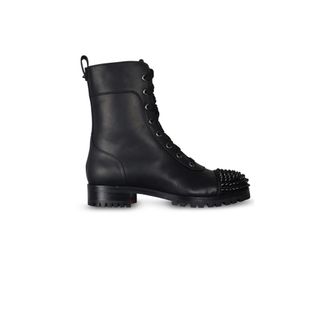 Christian Louboutin Femme, Chaussures, Noir, Taille: 35 1/2 EU TS Croc Flat Bottes &agrave; cheville