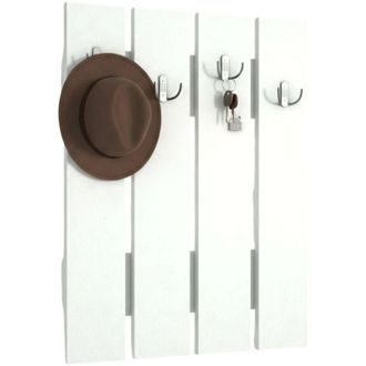 Dmora Flurgarderobe Joachim, H&auml;ngeregal, Schrankt&uuml;ren Wei&szlig;, 65x4x80h cm Wei&szlig;