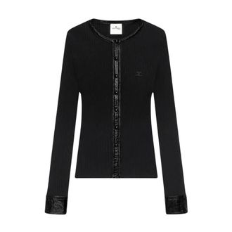Courr&egrave;ges Damen, Strickwaren, Schwarzk, XSGr&ouml;&szlig;e