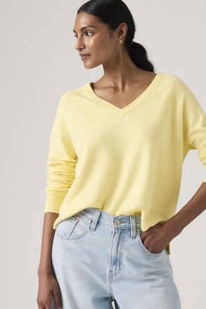 Levi's Supersoft V Neck Pullover Sweater - Femme - Jaune / French Vanilla - XS