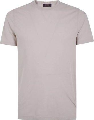Zanone Homme, Tops, Beige, Taille: M T-shirt Icecotton Coupe Slim