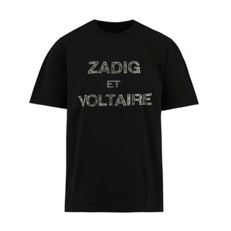 Zadig&Voltaire Femme, Tops, Noir, Taille: 38/40 FR T-shirt Tedda