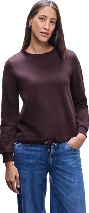 Street One Damen 3017129 Sweatshirt mit Rippdetail, Jazz Berry, 38