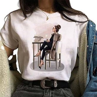 Keephen Chic Mode Filles Impression 3D T-Shirts pour Femmes Casual &Eacute;t&eacute; Manches Courtes Col Ras du Cou Pullover Blouse Tops
