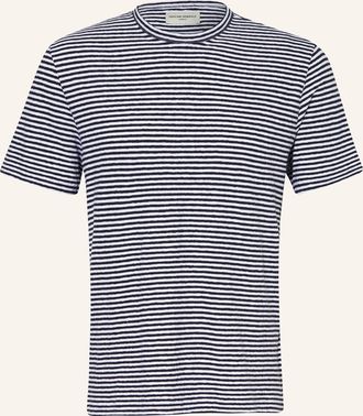 Officine Générale T-Shirt Mit Leinen blau