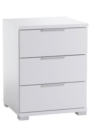 Boxxx Nachtschrank, Wei&szlig;, Kunststoff, 3 Schubladen, 46x61x42 cm, Schlafzimmer, Nachttische