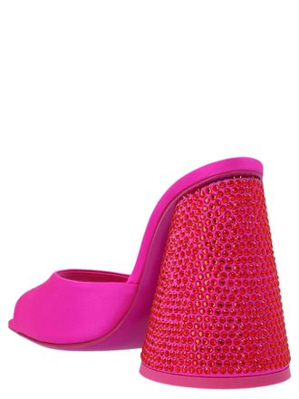 The Attico Sequin-Embellished Cylindrical Heel Mules - Pink