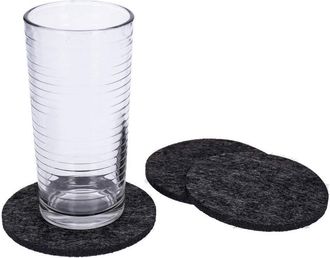 Georges Filzuntersetzer rund 8er Pack Diverse Farben - Untersetzer aus Filz für Tisch und Bar als Glasuntersetzer/Getränkeuntersetzer für Glas und Gläser (Dun