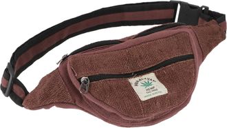 Guru Shop Praktische Hanf G&uuml;rteltasche, Ethno Bauchtasche, Sidebag - Braun, Unisex - Erwachsene, 15x20x8 cm