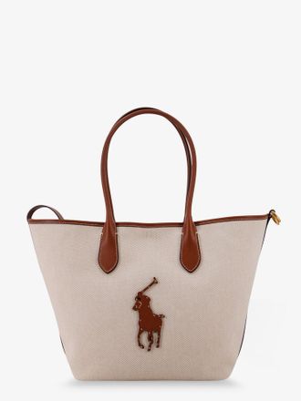 Ralph Lauren Canvas shoulder bag with front logo patch - POLO RALPH LAUREN - gender_Woman