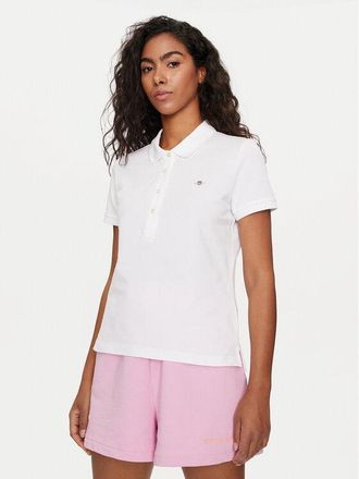 GANT Poloshirt Shield 4200870 Weiß Slim Fit