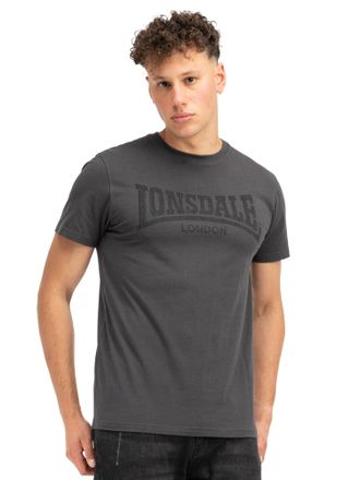 Lonsdale Herren T-Shirt Logo Kai Normale Passform, Anthracite/Black, XXL
