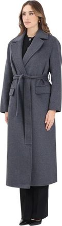 Vicolo Femme, Manteaux, Gris, Taille: 36 FR Long Belted Coat