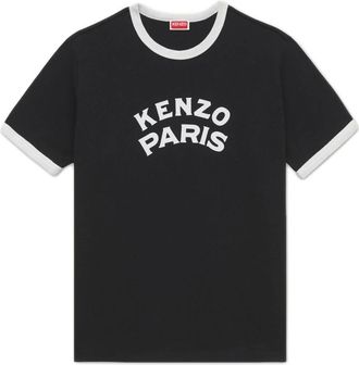 Kenzo Homme, Tops, Noir, Taille: L T-shirt slim avec embl&egrave;me Paris