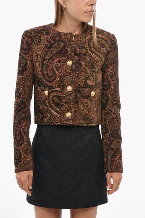 Chlo&eacute; Jacquardjacke mit goldfarbenen Kn&ouml;pfen Chloe
