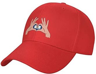 Generic Casquettes Sports Drapeau en Forme De Coeur De Virginie-Occidentale Bonnet De Golf Confortable,Anti UV Casquette De Camionneur pour Badminton Running 