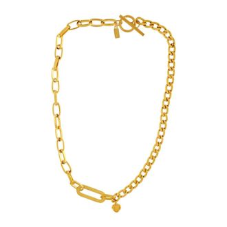 Dansk Copenhagen Herz Halskette Wasserdicht T-Bar Anh&auml;nger - - Accessories - Damen - Gelb - ONE SIZE