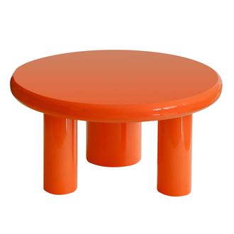 Oviala Couchtisch, rund, 100 cm, MDF, lackiert, Orange