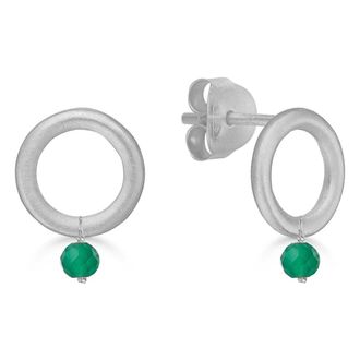 Frk. Lisberg Femme, Accessoires, Gris, Taille: ONE Size Circle Stud Earrings