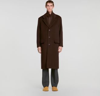 Sandro Manteau long en laine et cachemire