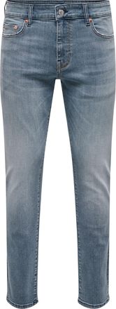 Only & Sons Herren Jeans ONSLOOM Slim 4604 - Slim Fit - Blau - Dark Blue Denim, Gr&ouml;&szlig;e:34W / 32L, Farbvariante:Dark Blue Denim 22024064