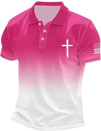 Generic Polo de sport &agrave; manches courtes pour homme - T-shirt de travail respirant - Coupe droite - Polo de golf - T-shirt d&eacute;t&eacute; &agrave; manches courtes - D&eacute;contract&eacute;