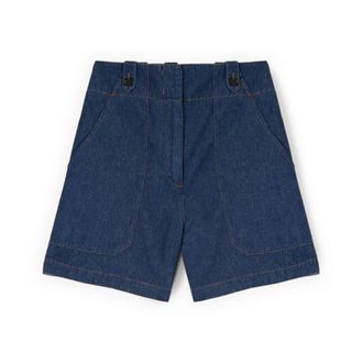 Motivi Shorts mit hoher Taille aus Denim - - Shorts - Damen - Blau - W32