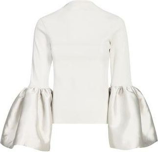 Marques Almeida Top -Kletterkragen mit geschwollenen Baumwollärmel