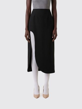 Jil Sander Hochtaillierter asymmetrischer Midi-Rock aus Schurwolle mit schmaler Passform