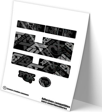 Generico Ref: VP487 Aufkleber, kompatibel mit Sto&szlig;d&auml;mpfern Fox Float X2 Factory und Performance, Factory 2021-22 MTB, Sticker, Aufkleber, Vinyl f&uuml;r Mountainbik