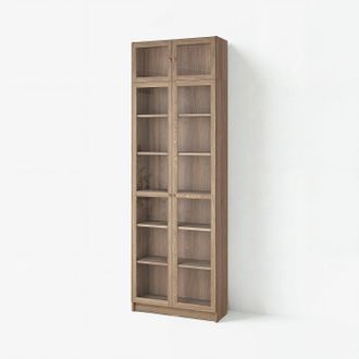 IKEA BILLY / OXBERG Regalkombi m Vitrinent&uuml;ren/Aufsatz