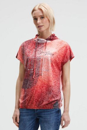 soccx Rundhalsshirt mit Gummizug im Saum