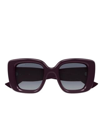 Gucci lunettes de soleil &agrave; monture papillon et logo - Violet