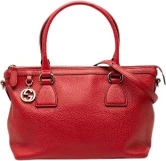 Gucci Sac &agrave; main en cuir pr&eacute;-appartenant - Femme - Pre-owned - Rouge - Taille: ONE Size