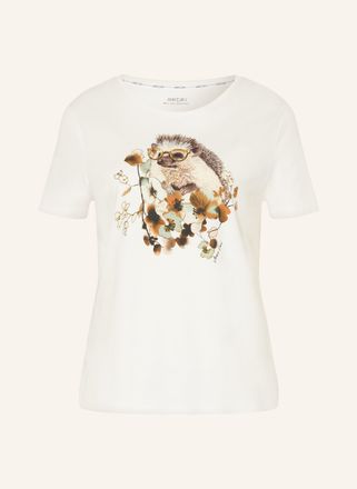 Marc Cain T-Shirt Mit Schmucksteinen Und Pailletten weiss