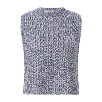 Drykorn Femme, Pulls, Bleu, Taille: 36 FR Pull en Coton Côtelé Noara