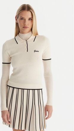 Guess Poloshirt Polo sweater Beige Slim Fit