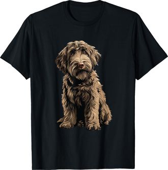 Whyitsme Design Schokoladen-Labradoodle-Hund Illustration Doodle Hund T-Shirt
