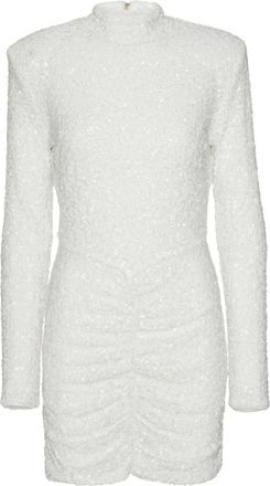 Rotate Rotate Birger Christensen, Femme, Robes, Blanc, Taille: 38 FR High Neck Mini Dress