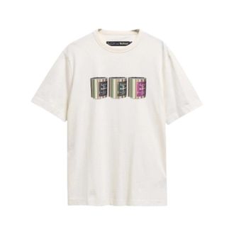 Barbour Tinned Graphic Tee - - Tops - Herren - Wei&szlig; - M