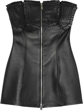 Blumarine Ruffled Bustier Mini Dress