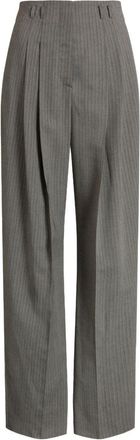 Alberta Ferretti Pantalon de couture en laine m&eacute;lang&eacute;e Alberta Ferretti