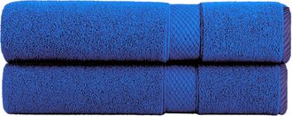 Egeria Diamant Duschtuch, 70 x 140 cm, weiches, hoch absorbierendes, schnell trocknendes Duschtuch, gro&szlig; f&uuml;r den t&auml;glichen Gebrauch, 2er-Pack, Royal