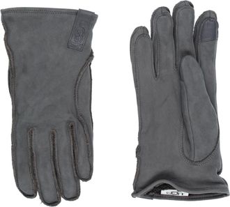 UGG LEATHER CLAMSHELL LOGO GLOVE