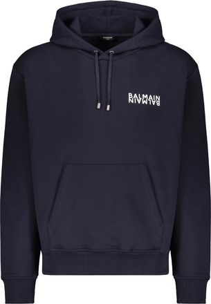 Balmain Homme, Sweatshirts et sweats &agrave; capuche, Bleu, Taille: 2XL Sweat &agrave; capuche