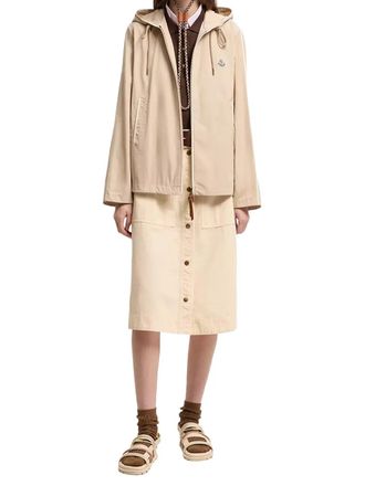 Moncler Sarracenia Hooded Jacket - Beige