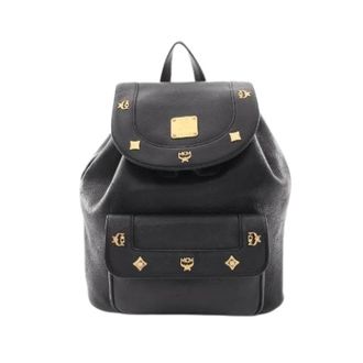 MCM Pre-owned Sac &agrave; dos en cuir - Femme - Pre-owned - Noir - Taille: ONE Size